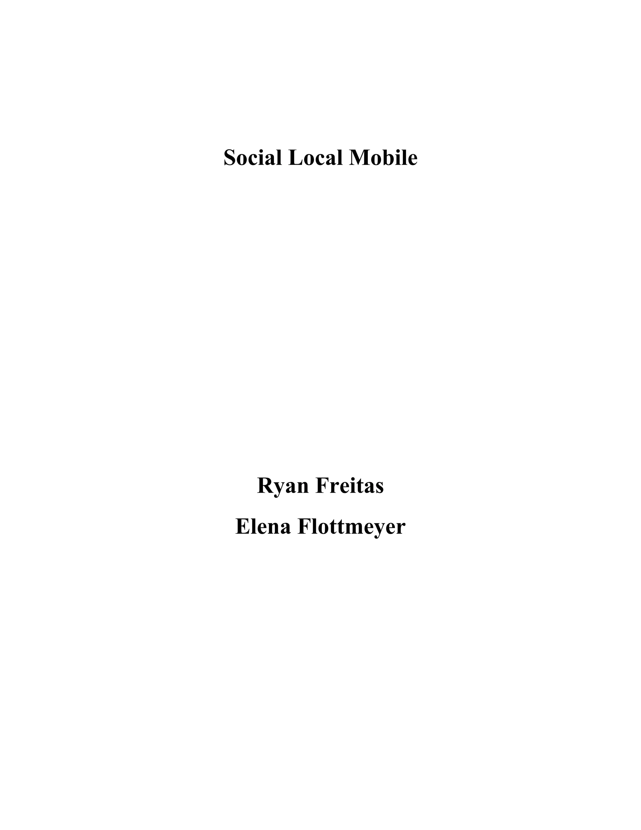 Social local mobile | PDF