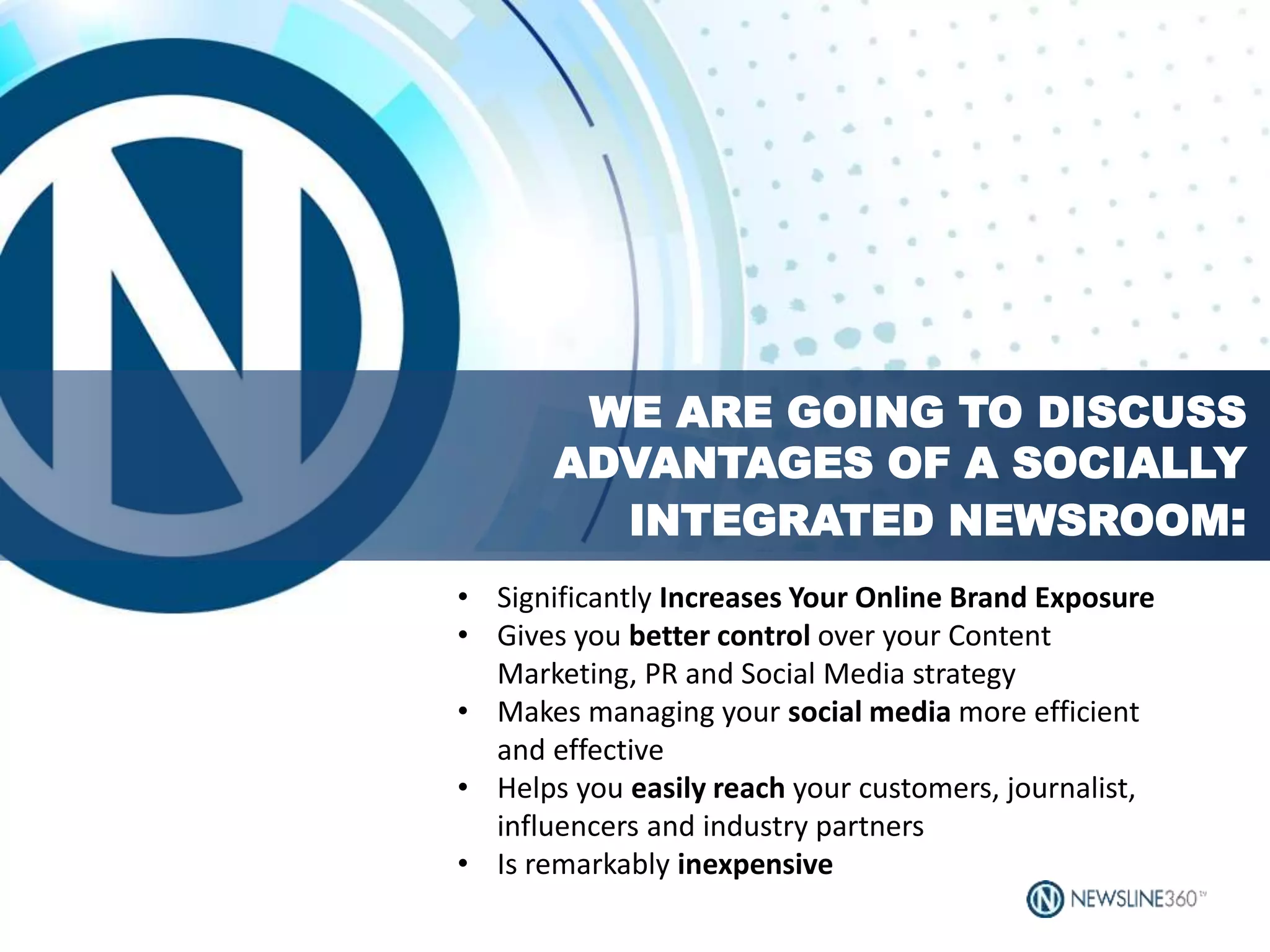 Socially Integrated Dynamic Newsrooms. The NEW newsroom. | PPT | Free ...