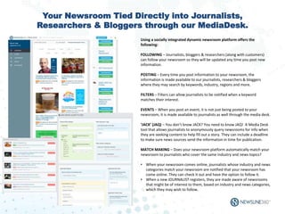 Socially Integrated Dynamic Newsrooms. The NEW newsroom. | PPTX