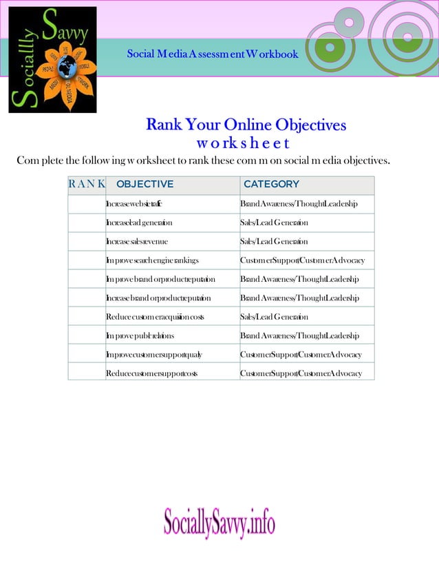 Socially savvy marketing social workbook | PDF