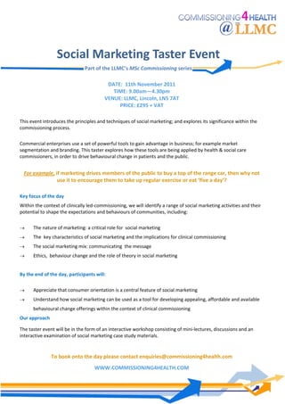 Social Marketing Taster Flyer | PDF