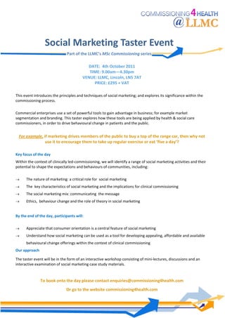 Social Marketing Taster Flyer | PDF