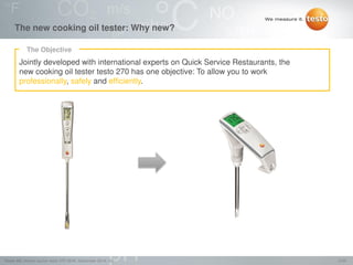 NEW Cooking Oil Tester testo 270 for Healthy Cooking Oil at all times | PDF