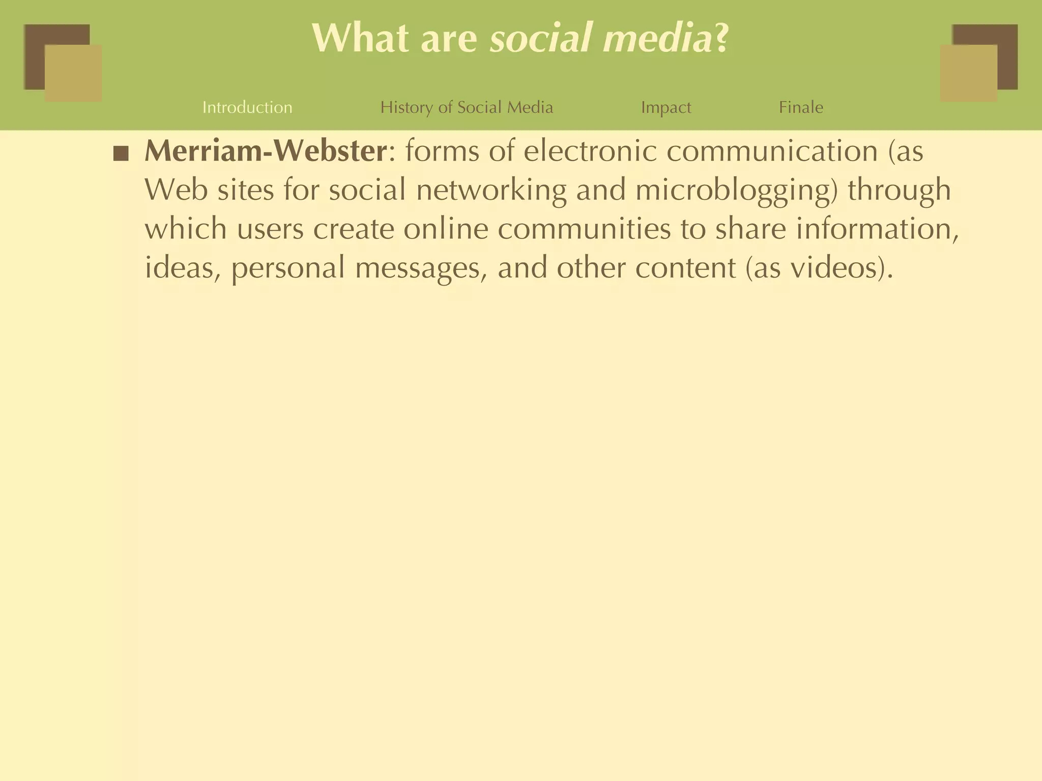 An Overview of Social Media | PPT