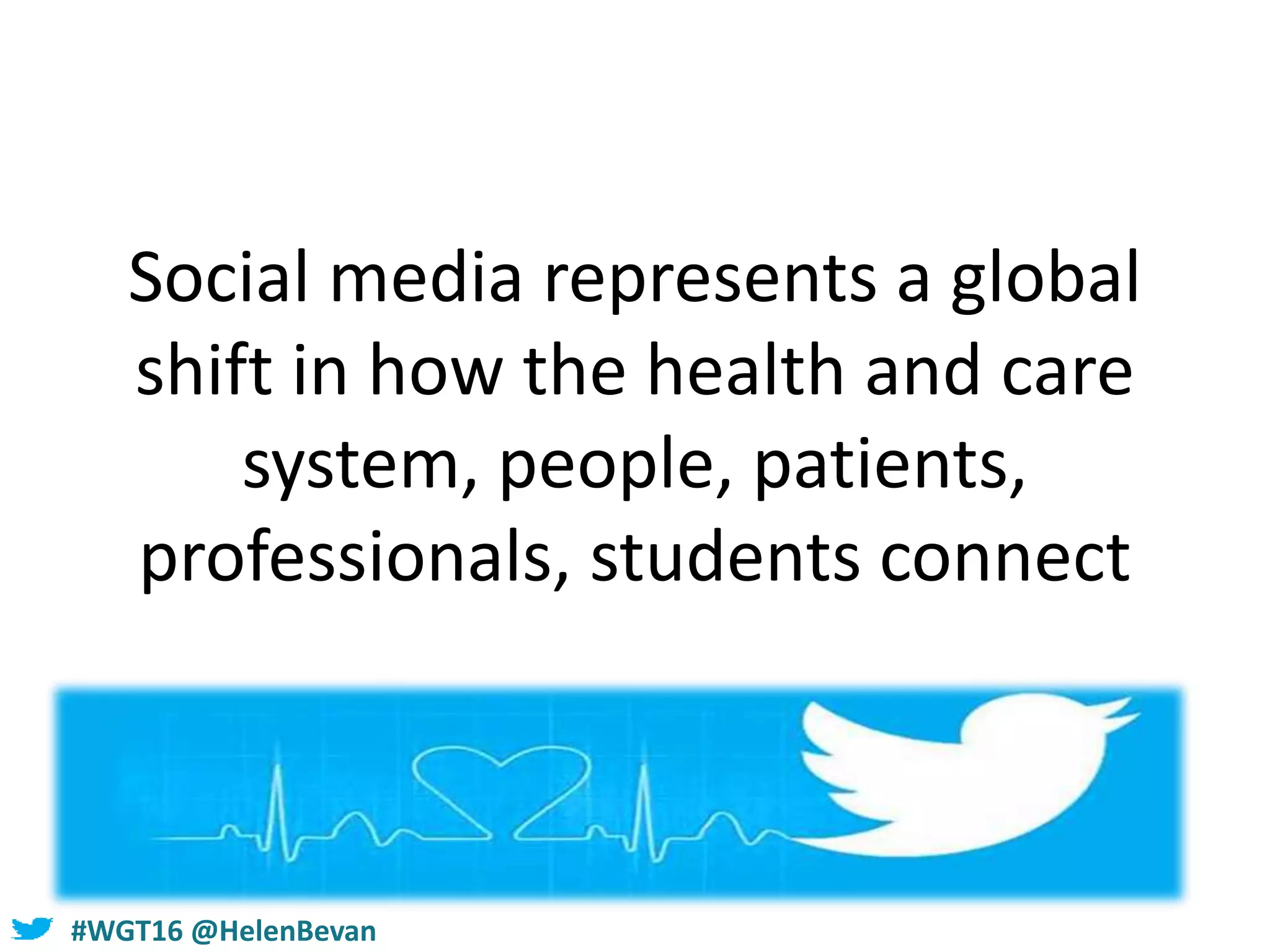 The role of social media in health | PPTX