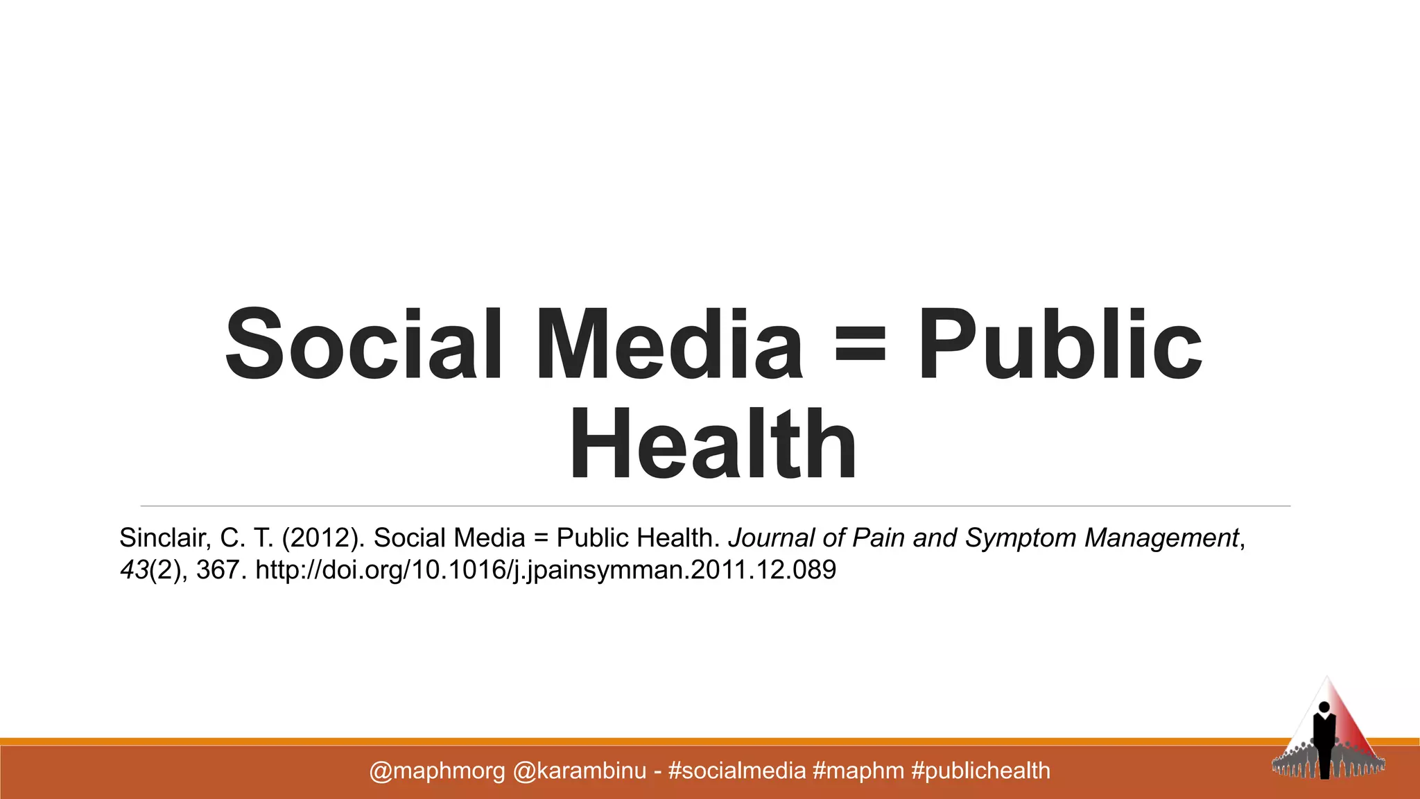Social Media for Public Health Professionals | PPT