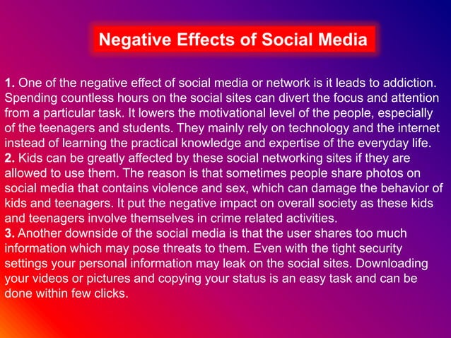 Impact of Social media | PPTX