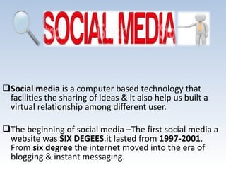 Social media, Technology, and Youth | PPTX