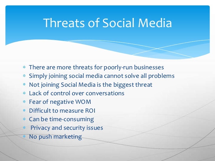 Benefits And Threats Of Social Media Hurdles Future Social Crm An…