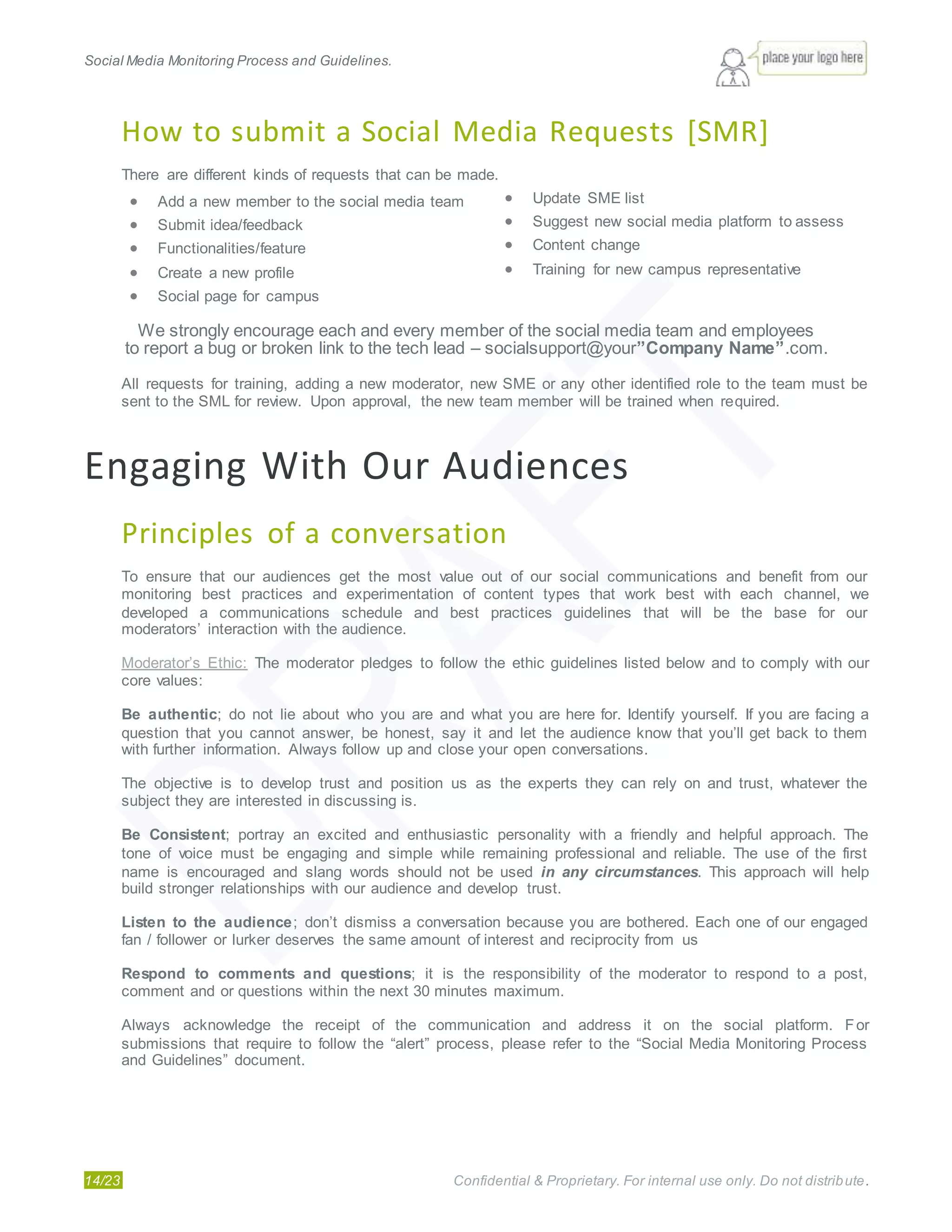 Social media guidelines-sample | PDF