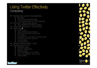 How to use Twitter Effectively - Quick Guide | PDF