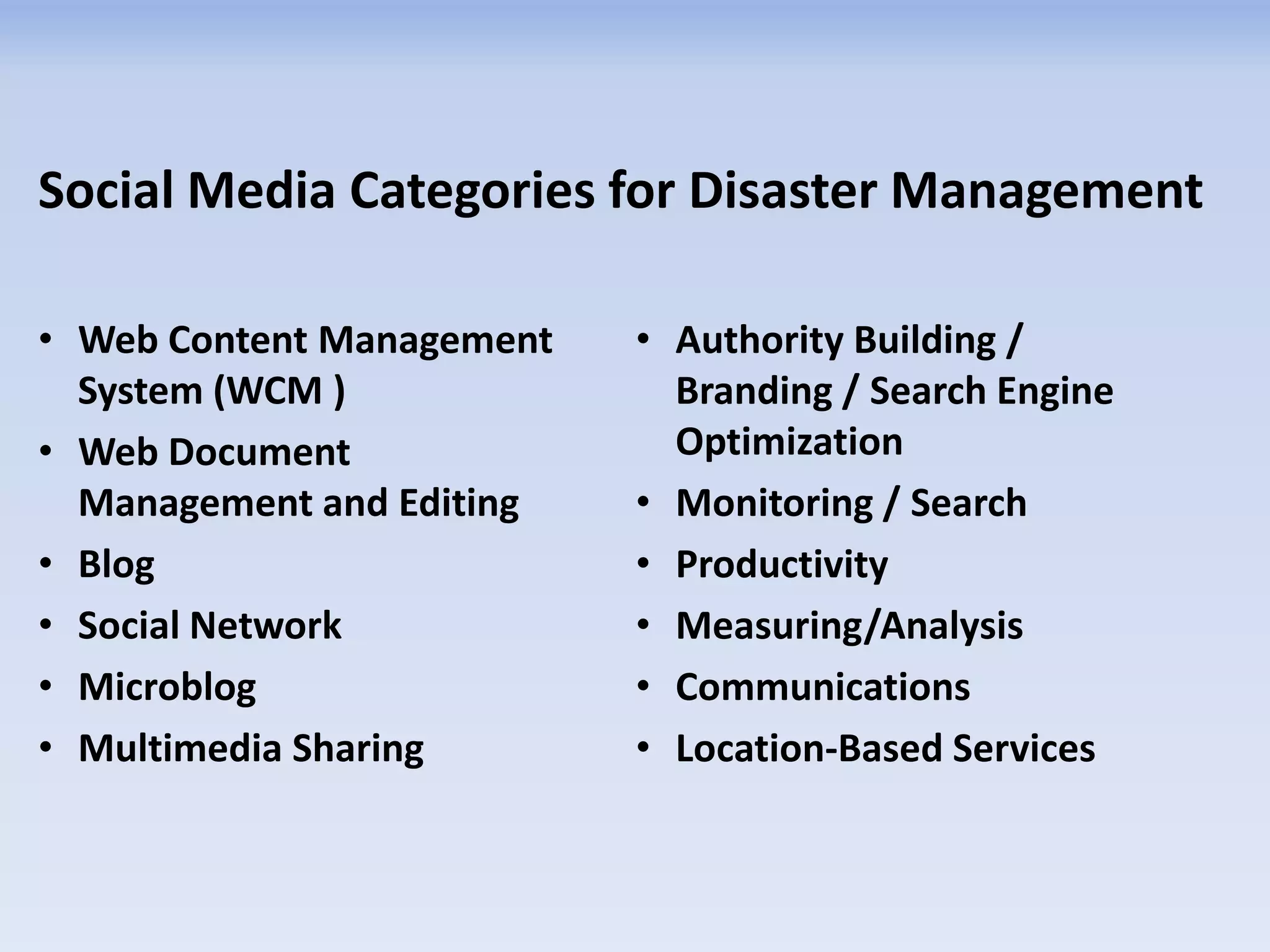 Social Media and Disaster Management | PPTX