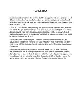 effects of Social media | DOCX