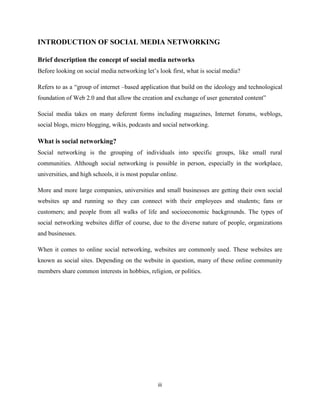 Implementation Social media networking | DOCX | Social Networking ...