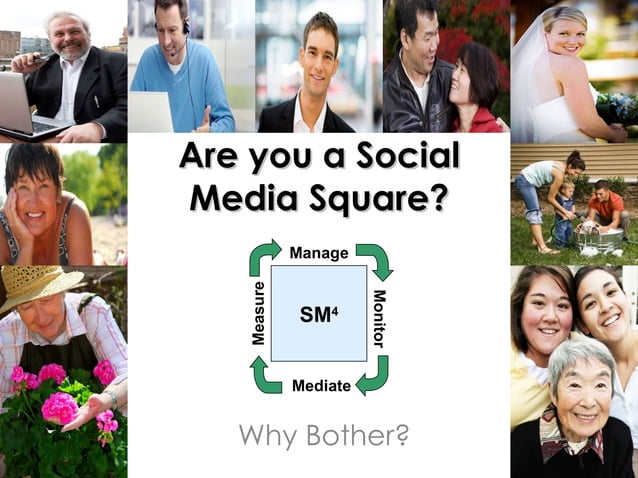 Social media 4 Squares | PPT