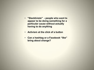 Social media activism | PPTX