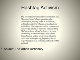 Social media activism | PPTX