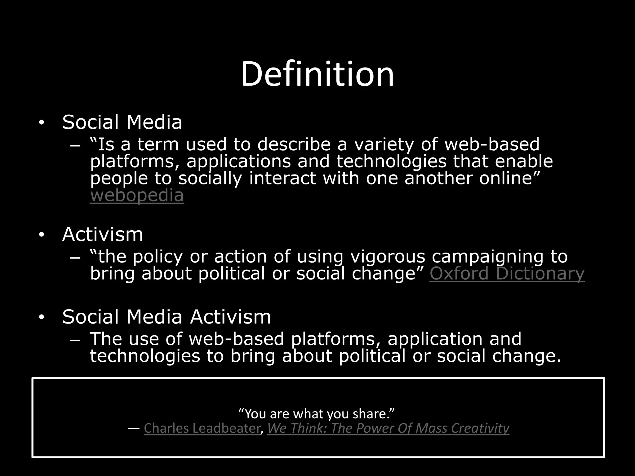 Social Media Activism | PPTX