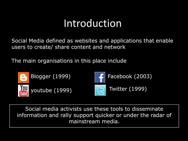 Social Media Activism | PPTX | Social Networking | Internet