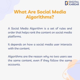 Social Media Algorithms/Digital Karigar | PDF
