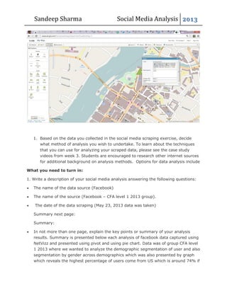 Social media analysis project | PDF
