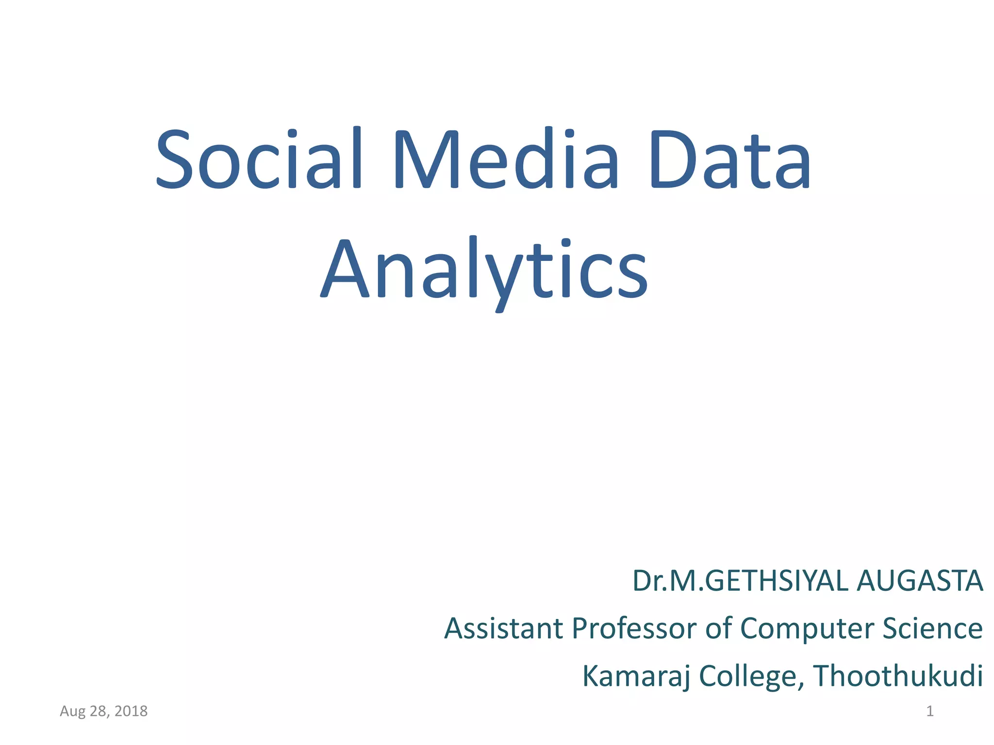 Social Media Data Analytics | PPTX