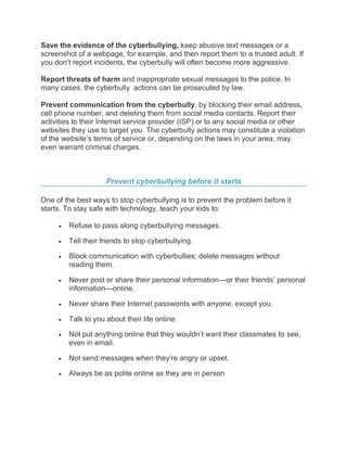 Social media and cyberbullying | PDF