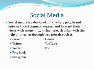 Social media and democracy | PPTX
