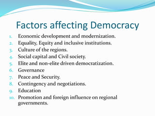 Social media and democracy | PPTX