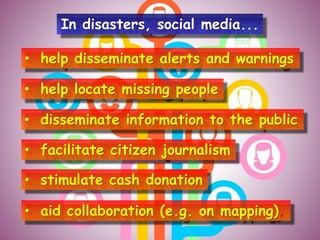 Social media and disasters | PDF