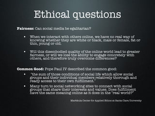 Social media and ethics | PPT