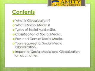 Social media and globalization | PPTX