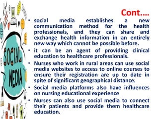 Social media and health care provider | PPTX