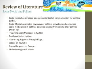 Research on Social media and its importance in political campaign ppt ...