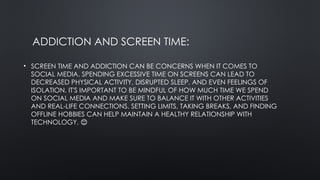 Social media and Mental health of the people | PPTX