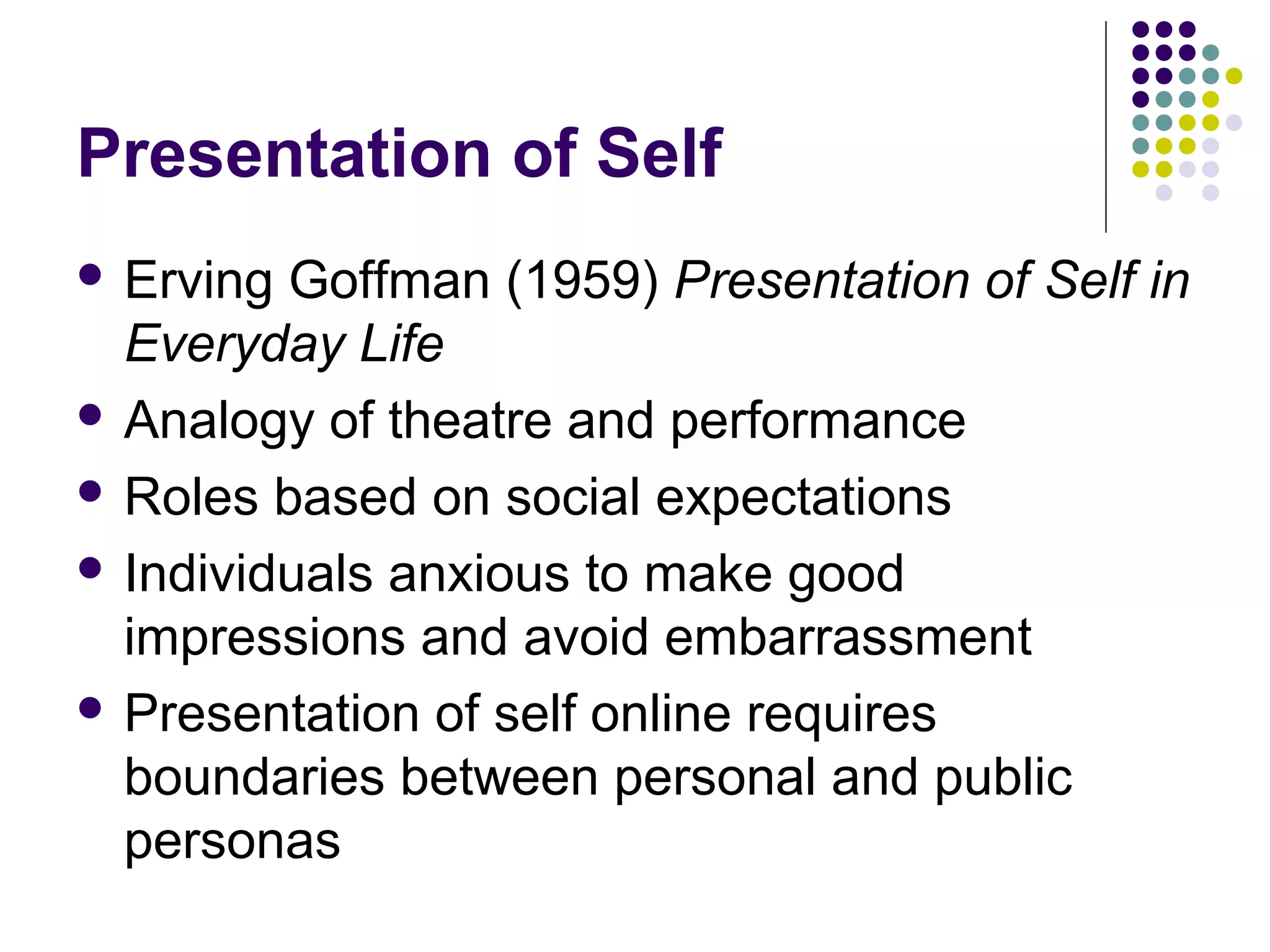 Social media and personal identity | PPT