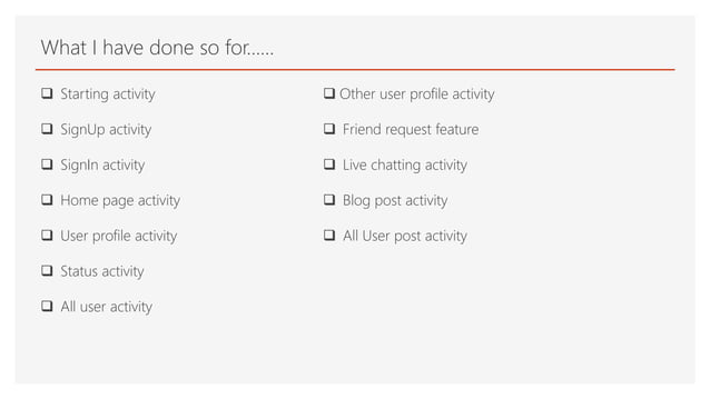 Social Media Android Application Ppt