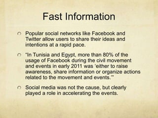 Social media and the Arab Spring | PPTX