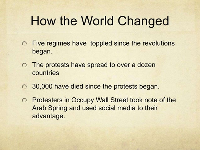 Social media and the Arab Spring | PPTX | Social Networking | Internet
