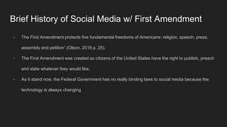 Social media and the first amendment | PPTX