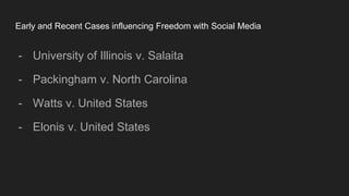 Social media and the first amendment | PPTX