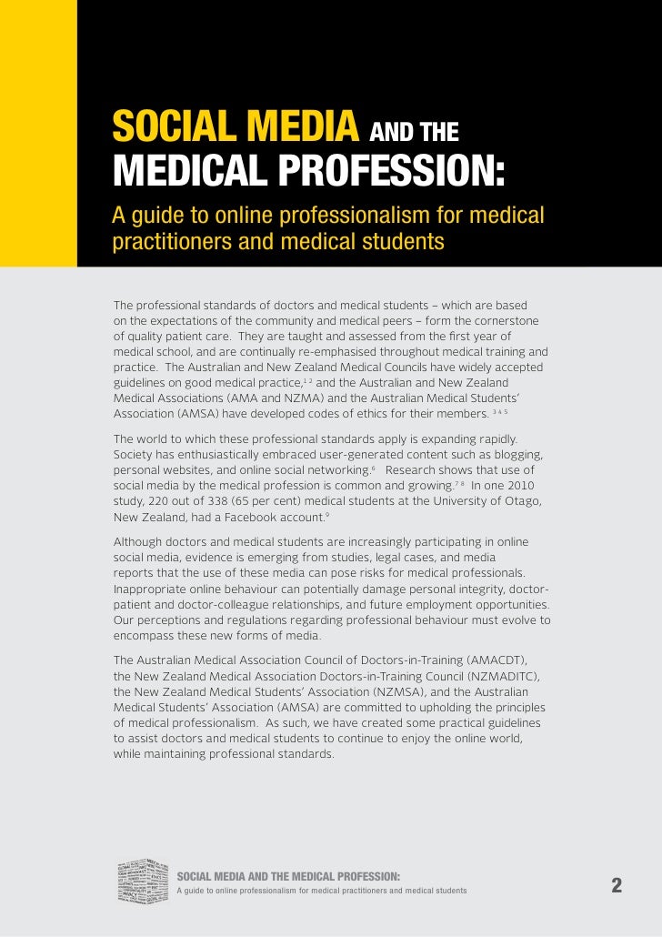 Social media and the medical profession
