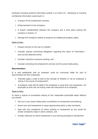 Social Media And The Workplace February 2012 | PDF