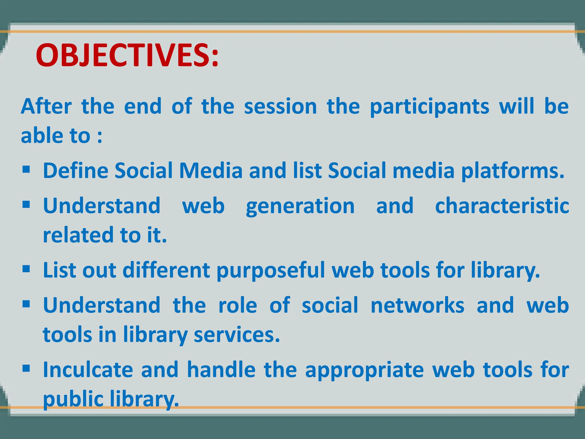 Social Media and Web tools for a Library | PDF
