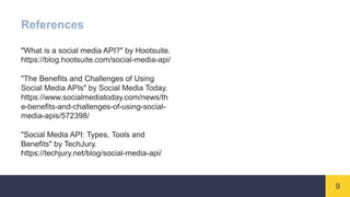 Social Media API.pptx | Social Networking | Internet