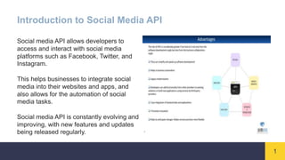 Social Media API.pptx | Social Networking | Internet