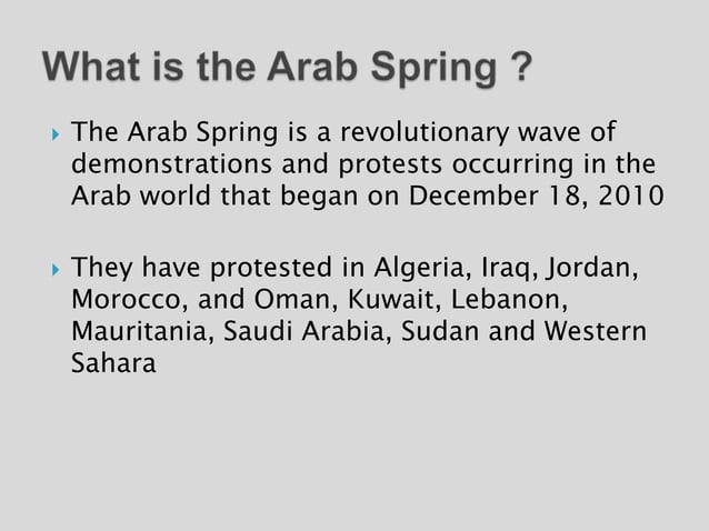 Social media & arab spring | PPT | Free Download