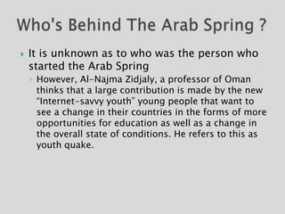 Social media & arab spring | PPTX