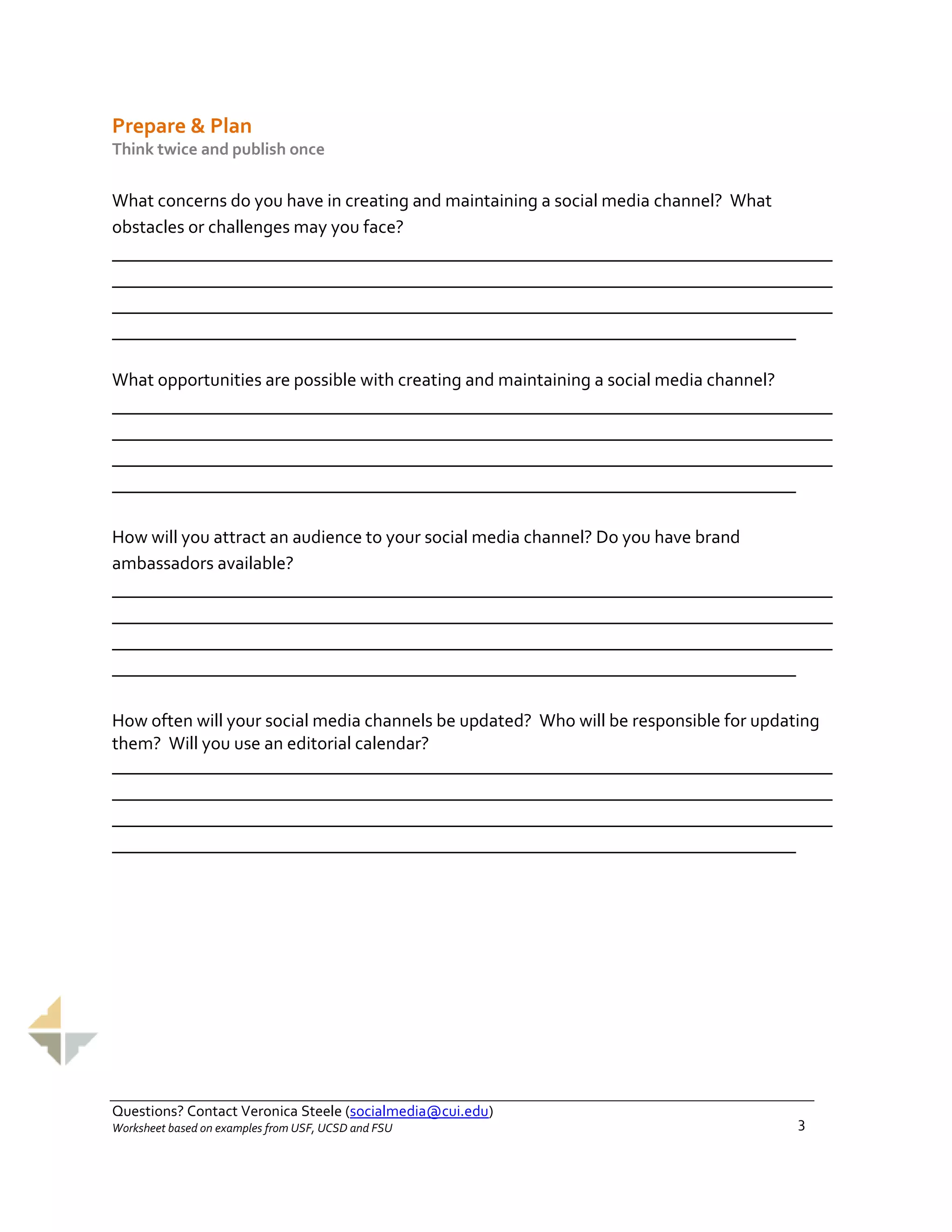 Social Media Assessment Worksheet | DOCX