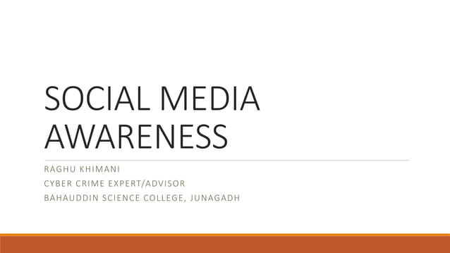 Social Media Awareness | PPT